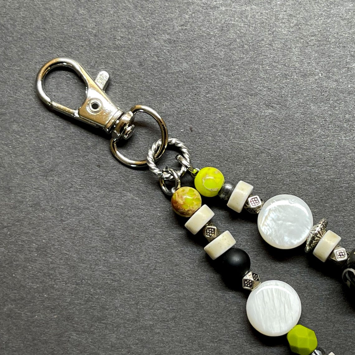 SAND DOLLAR FISH Purse Charm Artisan Jewelry Key Chain Green Sea ...