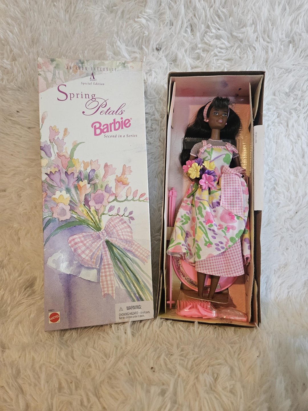 Spring Petals Barbie Doll-african American-second in Series Avon ...