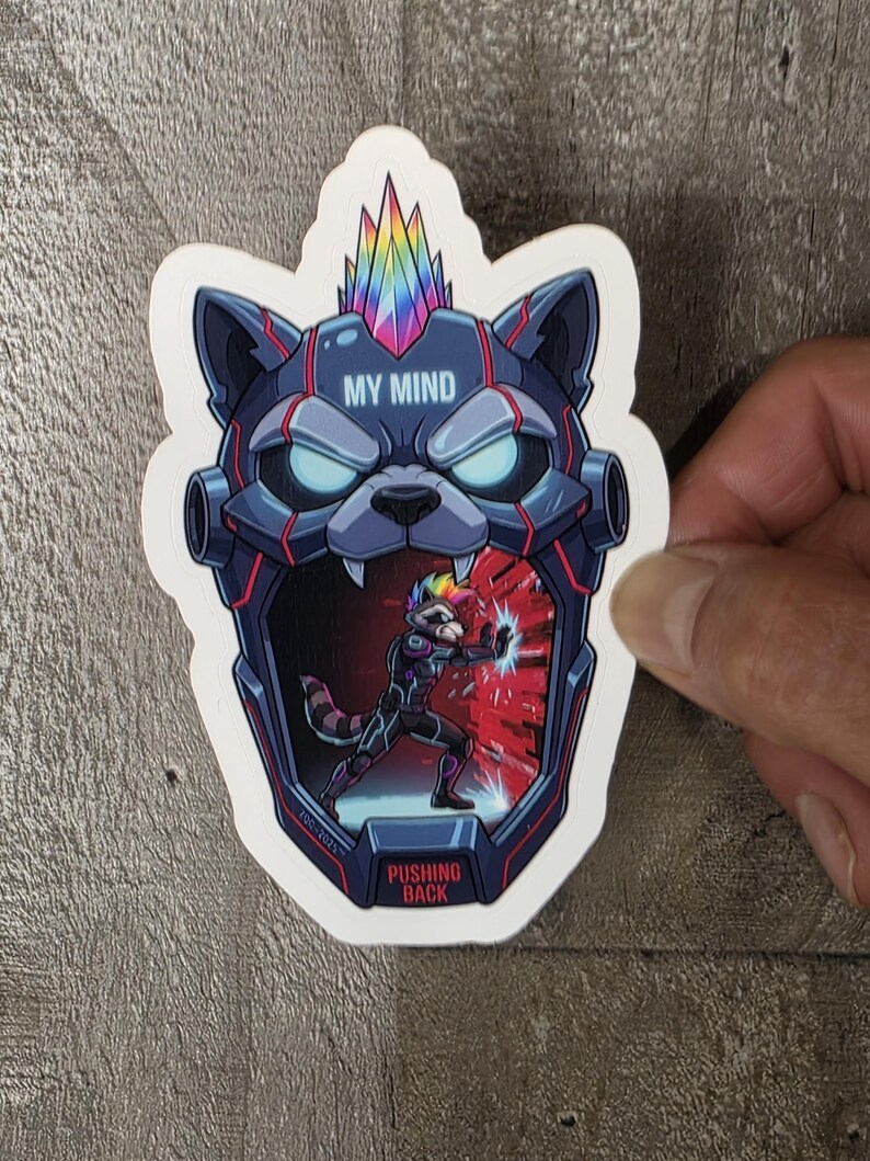 3. MY Mind-pushing Back. Series 1. 4in Sticker - Etsy