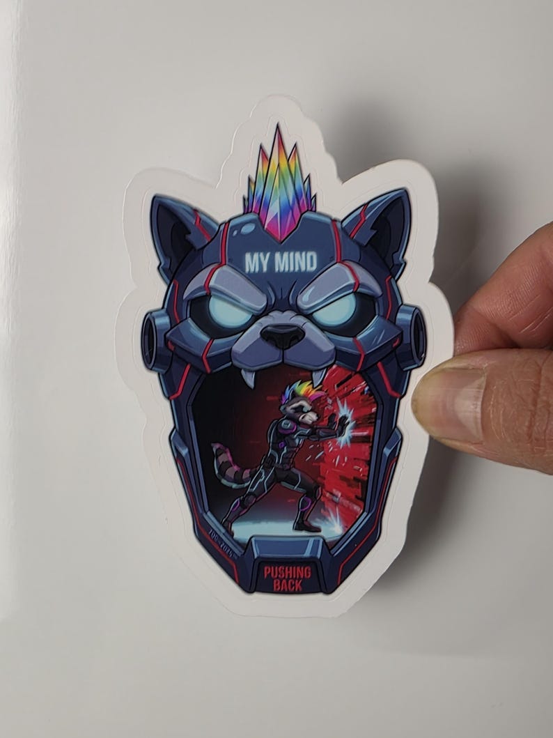 3. MY Mind-pushing Back. Series 1. 4in Sticker - Etsy