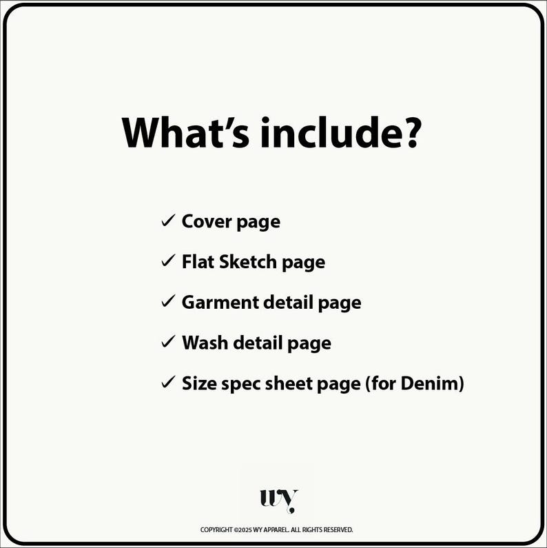 Denim Tech Pack Template | Editable AI & PDF | Flat Sketch, Spec Sheet ...