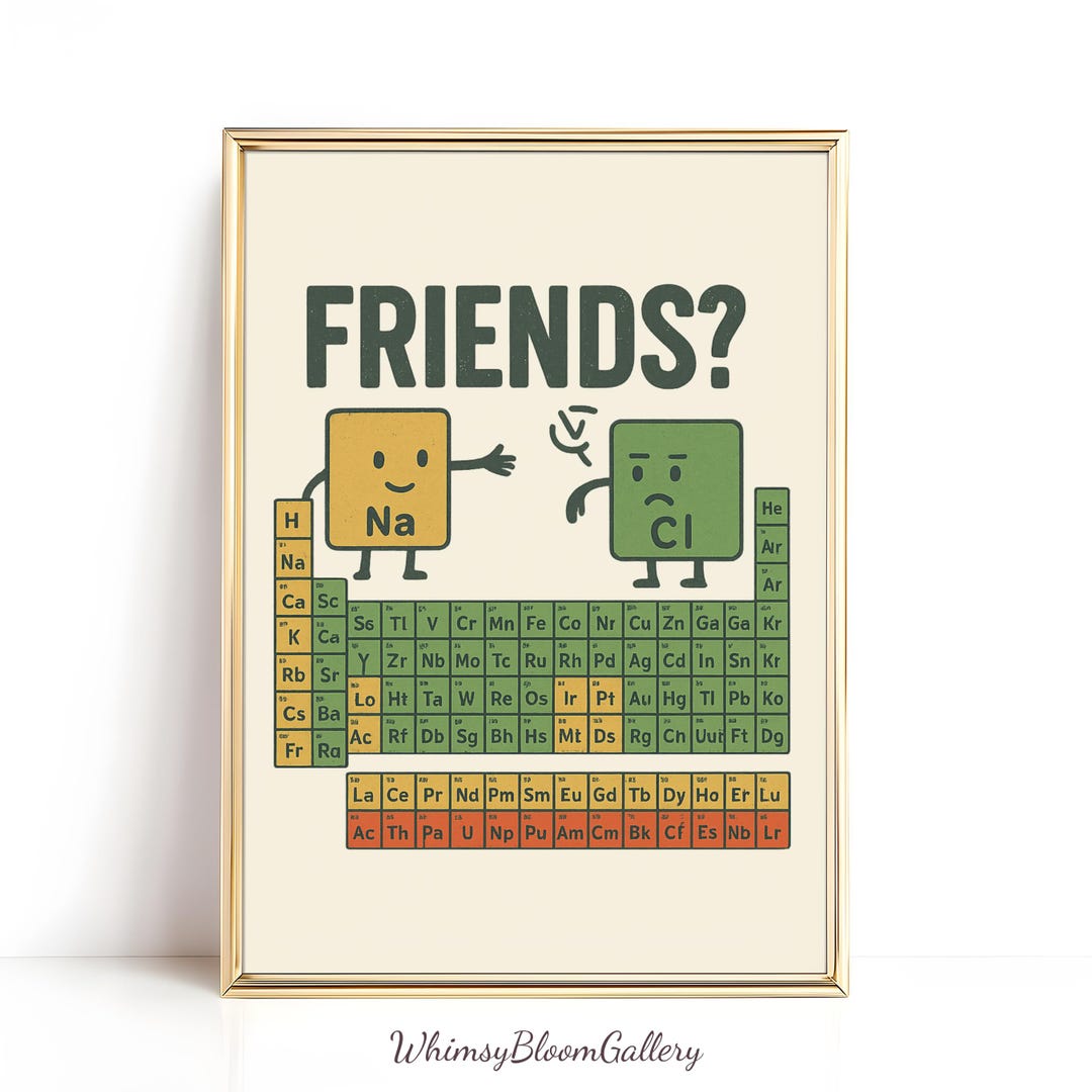 Friends? Chemistry Lover Poster, Funny Science Classroom Decor ...