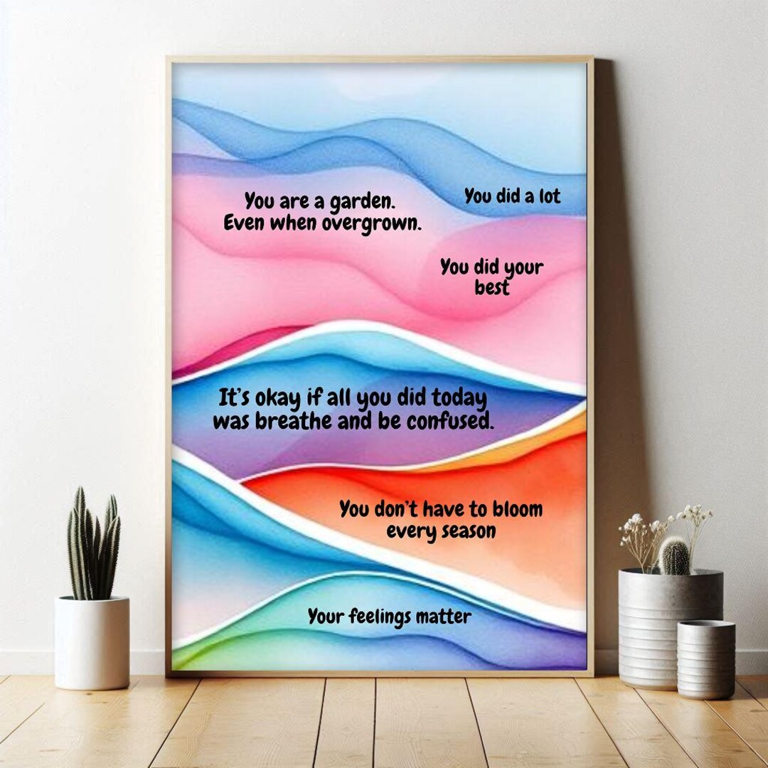 Daily Affirmation Poster for Positive Thinking, Personal Development ...