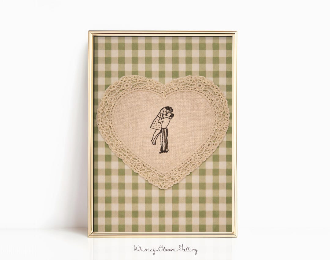 Vintage Valentine Lace Heart Printable - Coquette Cottagecore Art for ...
