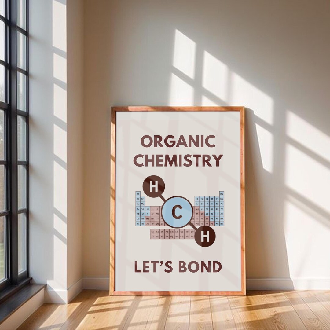 Lets Bond Organic Chemistry Poster, Funny Science Chem Lab Print ...