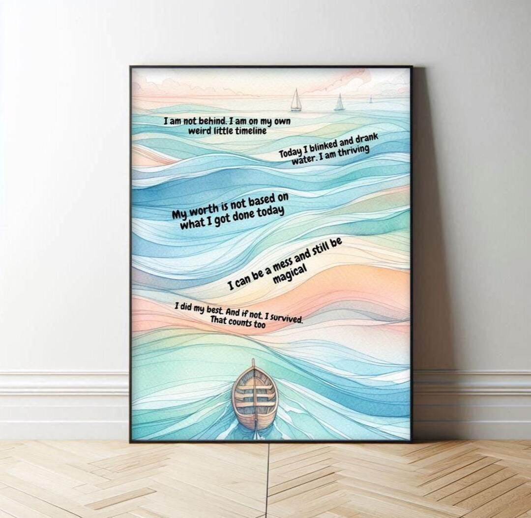 Affirmation Poster for Positive Thinking, Personal Development Yoga ...