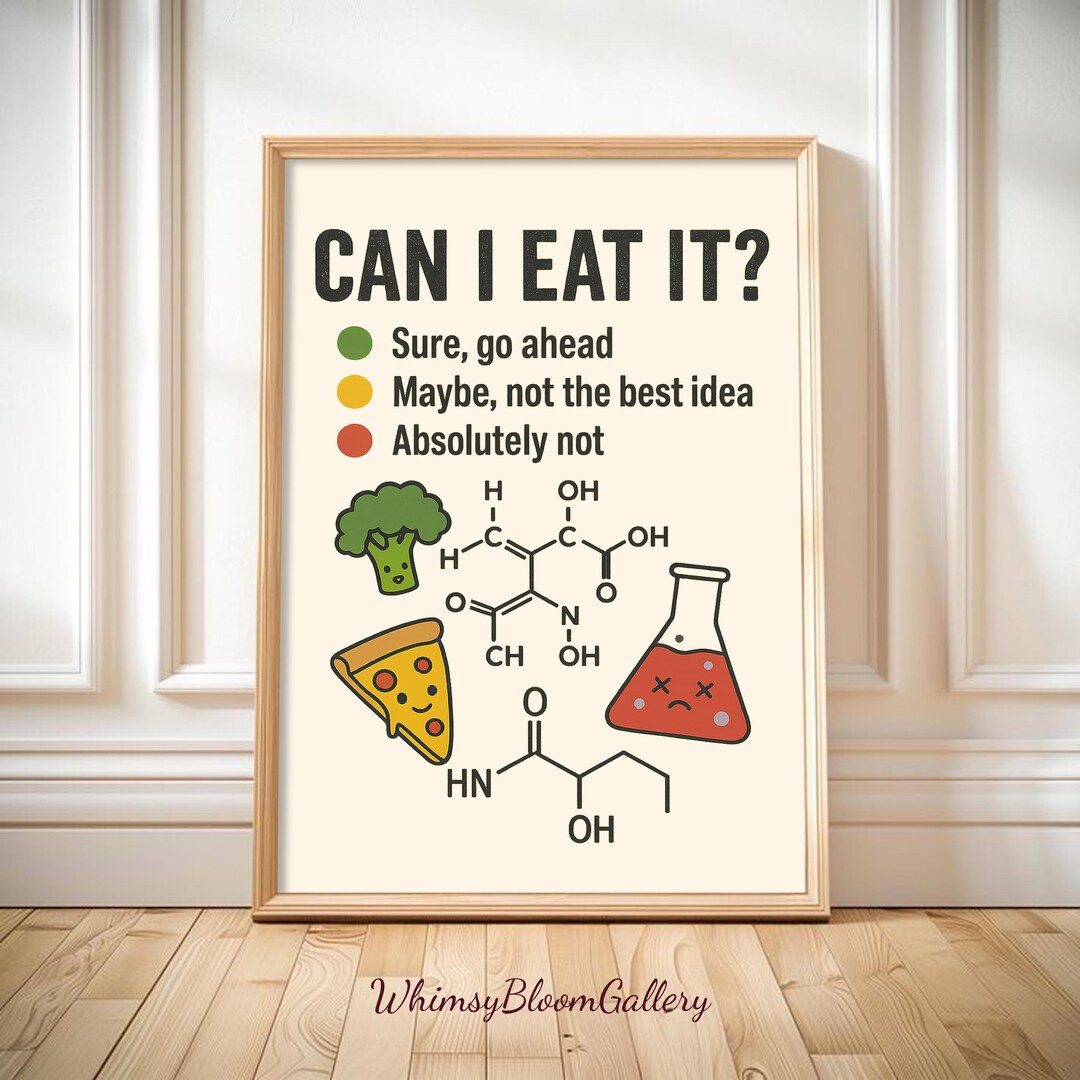 Can I Eat It Science Poster, Funny Food Science Classroom Decor ...
