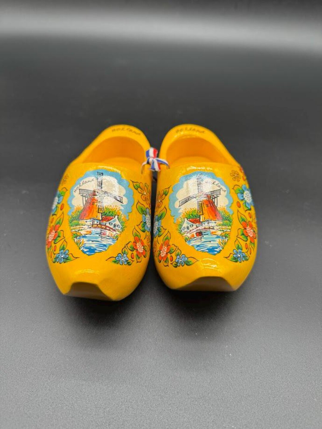 Vintage Hand-painted Dutch Wooden Clogs – Holland Windmill Souvenir ...