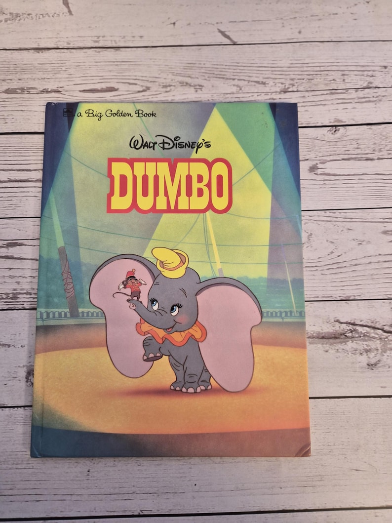 Vintage Disney's Dumbo Book – 1980s Big Golden Book Edition - Etsy