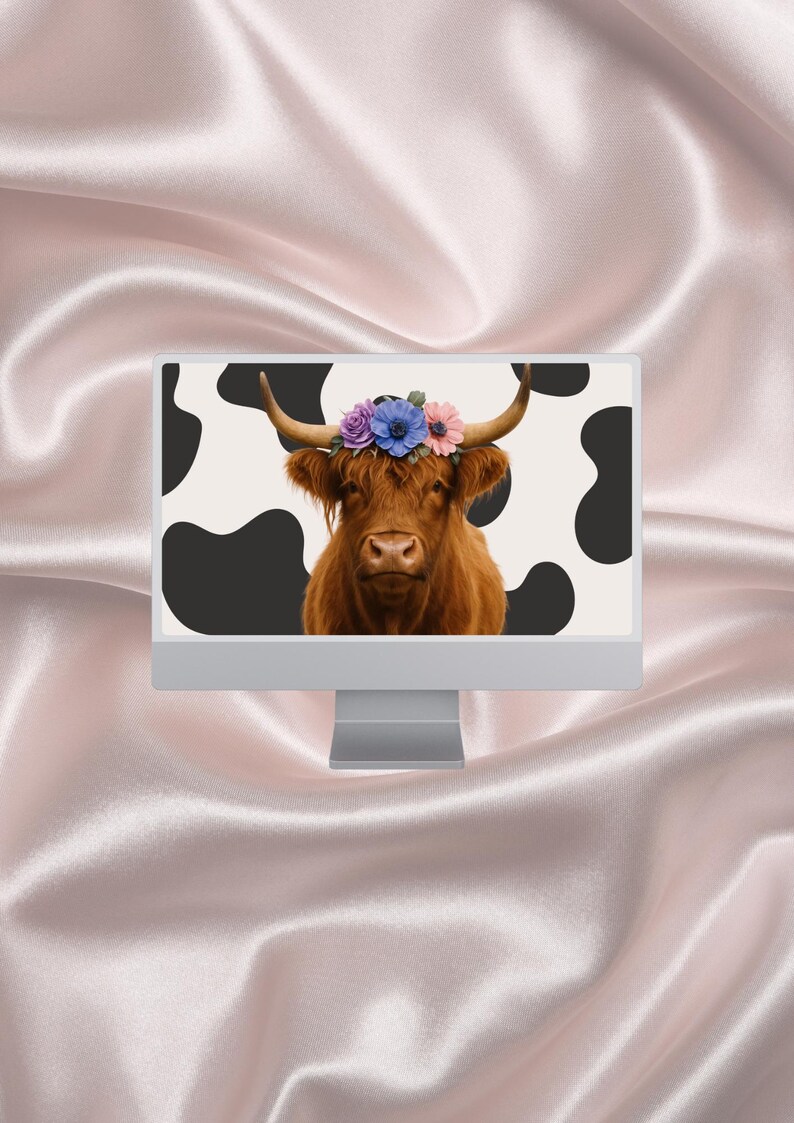 Brown Cow Wallpaper / Background - Etsy