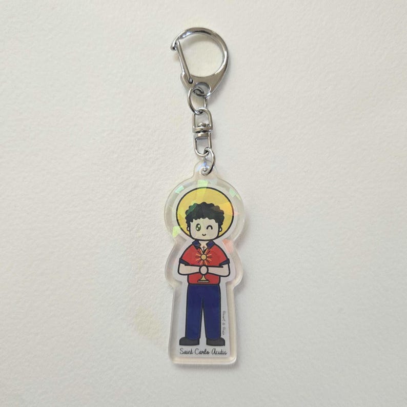 St. Carlo Acutis Keychain, Patron of the Internet, Computer Programmers ...