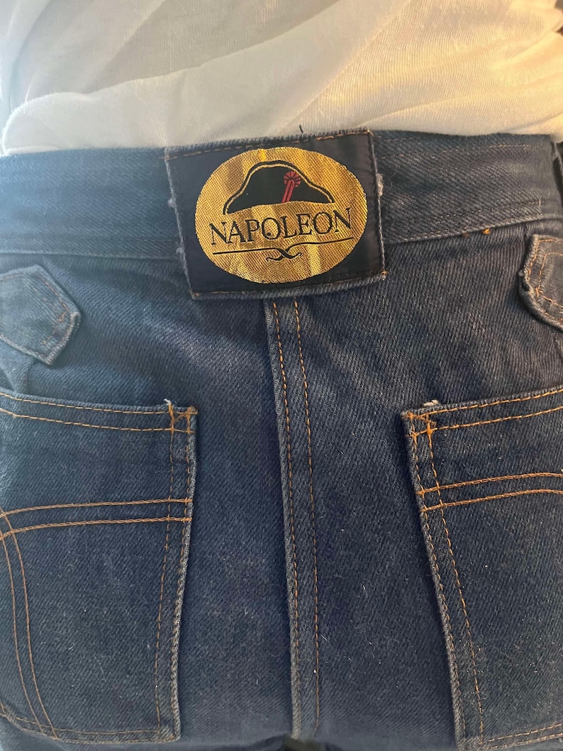 Vintage Jeans 70s Denim Flare High Waist Napoleon - Etsy