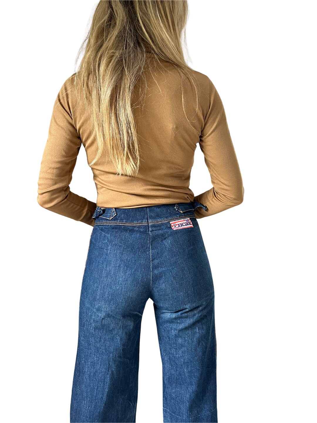 Vintage Jeans 70s LUCAS Bell Bottoms High Waisted - Etsy