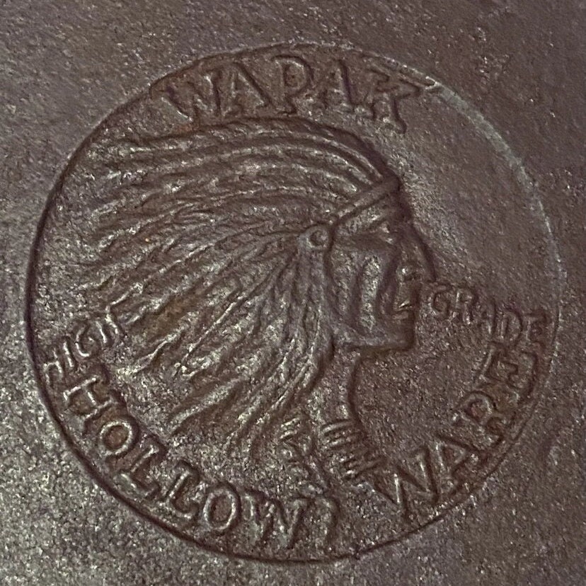 Wapak #3 Cast Iron Indian Skillet/indian Head/htf/flat /smooth - Etsy