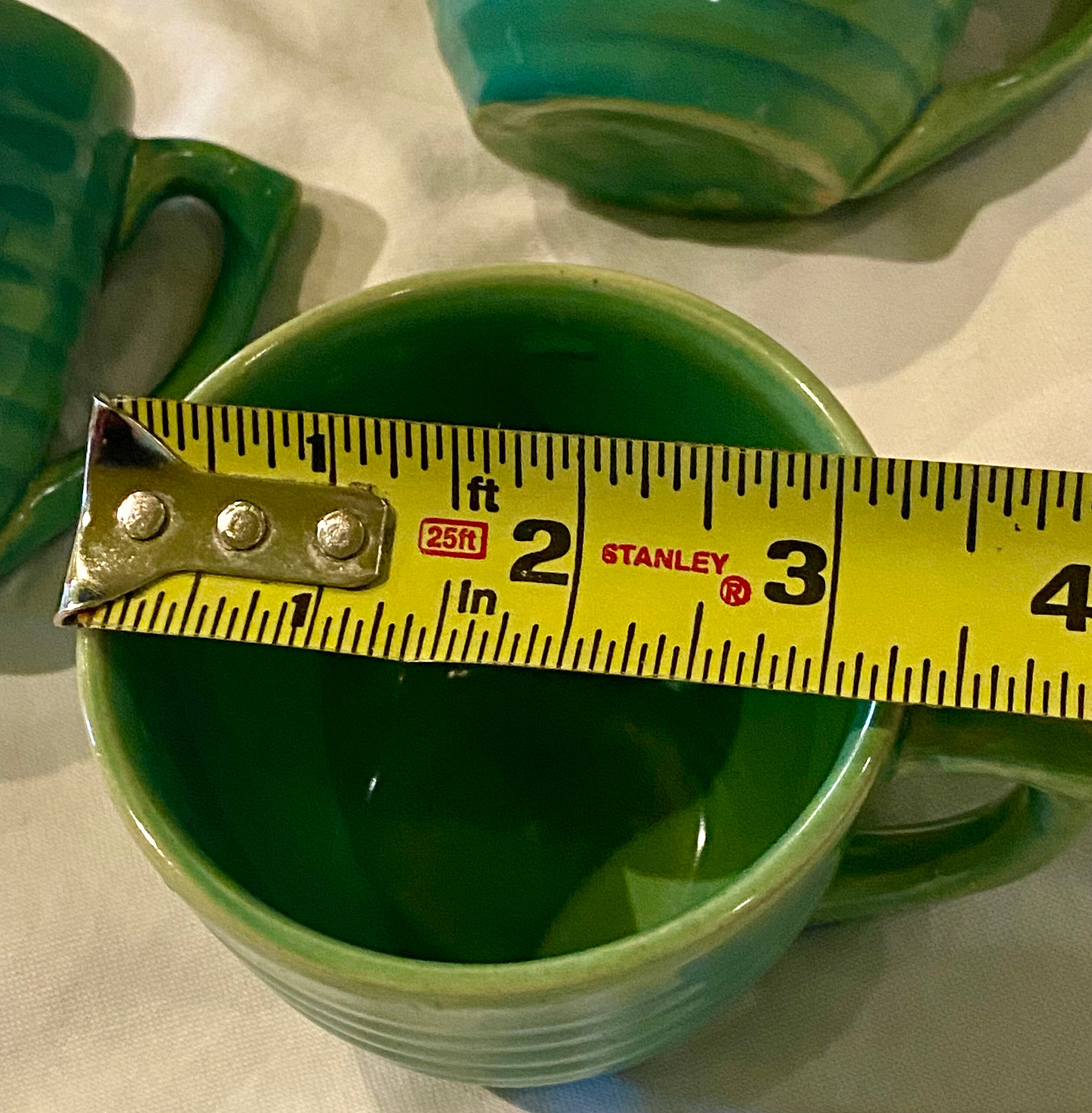 Four Bauer Ringware/ Beehive Cups Monterey Jade - Etsy