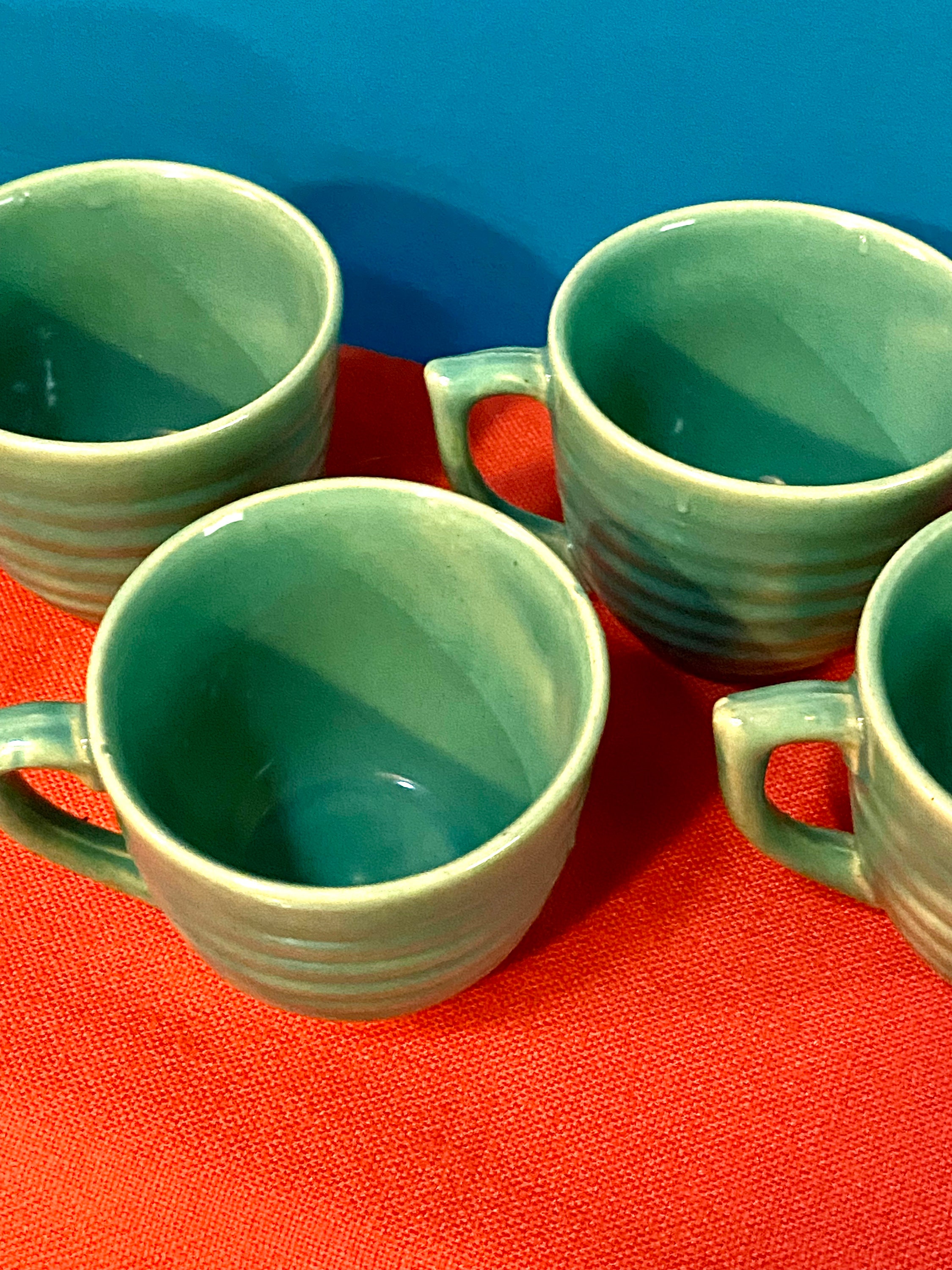 Four Bauer Ringware/ Beehive Cups Monterey Jade - Etsy