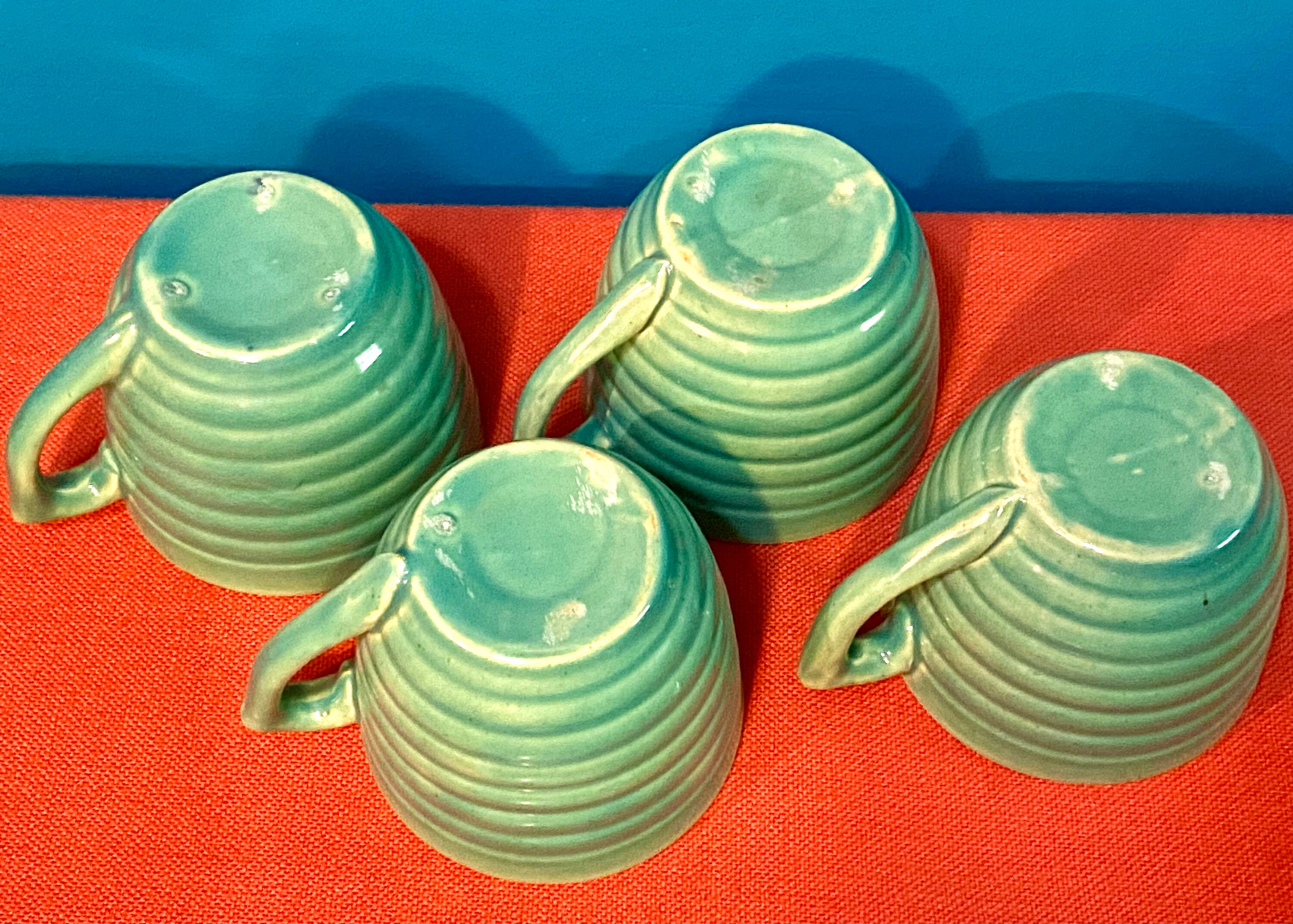 Four Bauer Ringware/ Beehive Cups Monterey Jade - Etsy