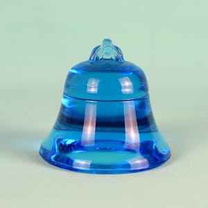 Vintage Blue Glass Bell Paperweight | Mid-century Decor - Etsy