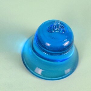 Vintage Blue Glass Bell Paperweight | Mid-century Decor - Etsy