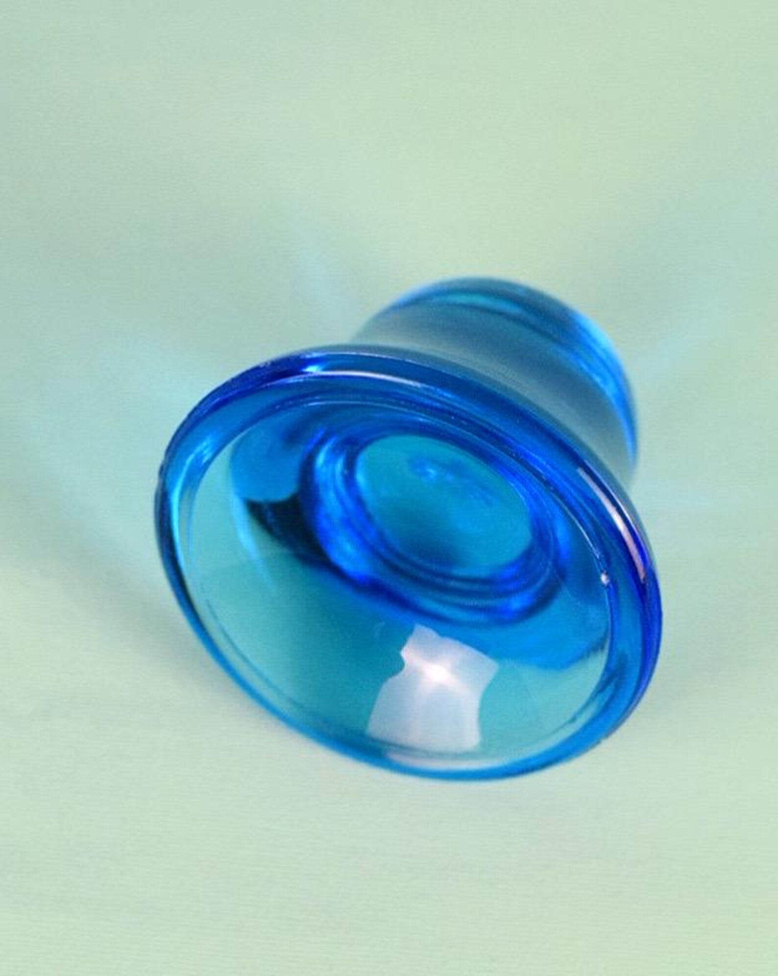 Vintage Blue Glass Bell Paperweight | Mid-century Decor - Etsy