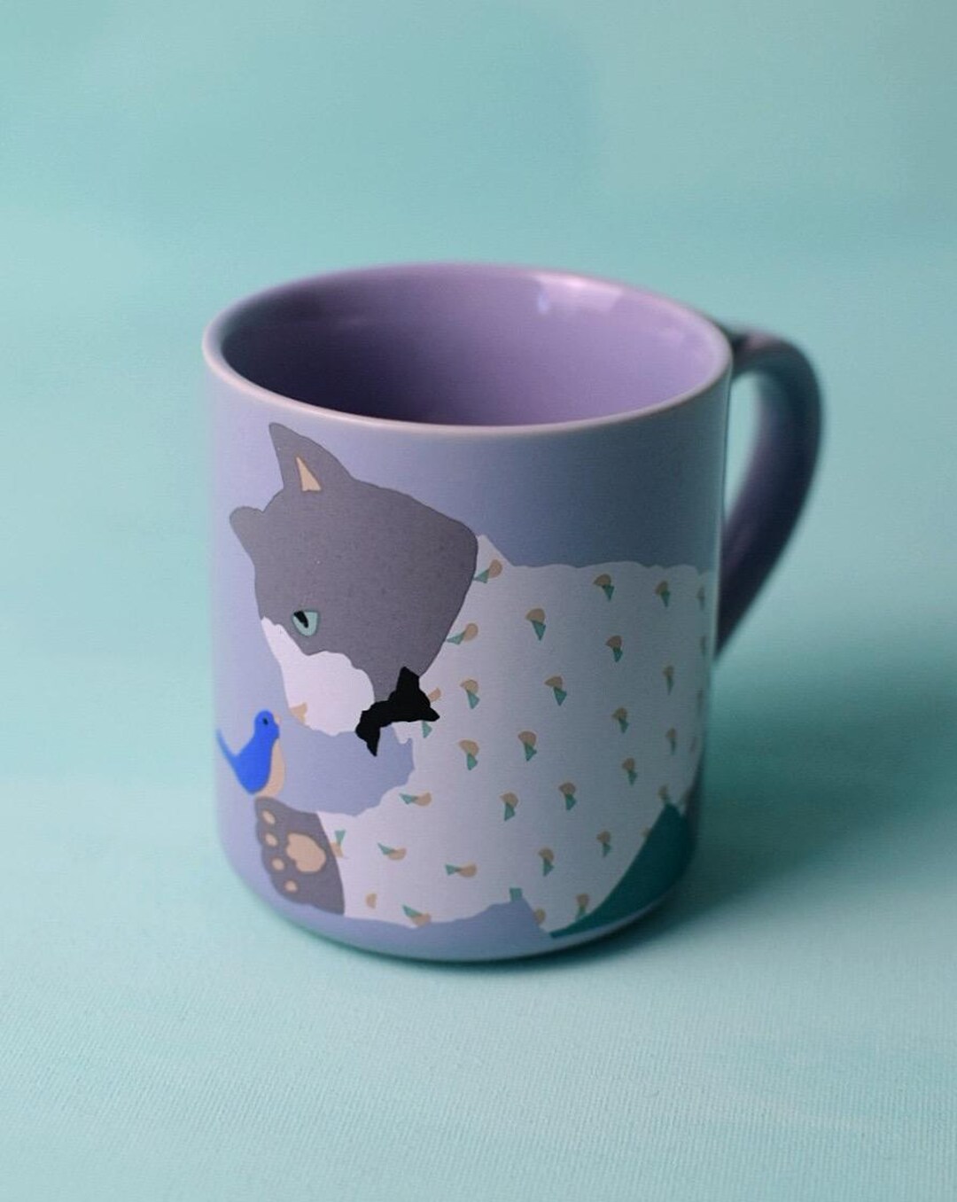 Vintage 1980s Cat Mug | RARE | Paris Bottman Designs | Grey Tuxedo Cat ...