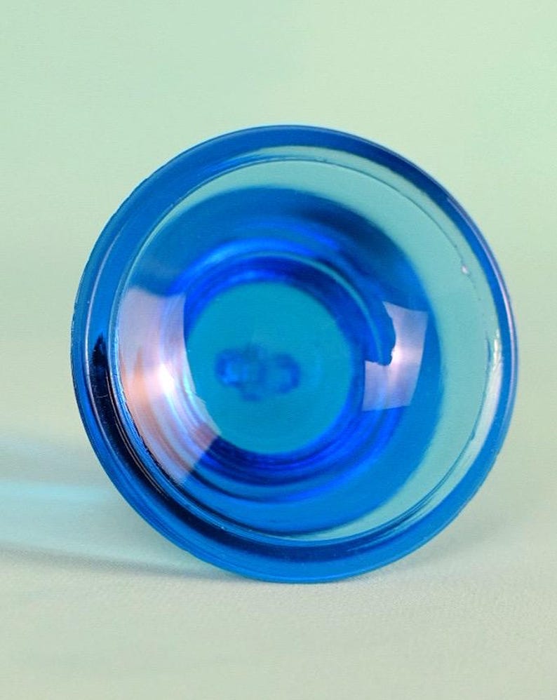 Vintage Blue Glass Bell Paperweight | Mid-century Decor - Etsy