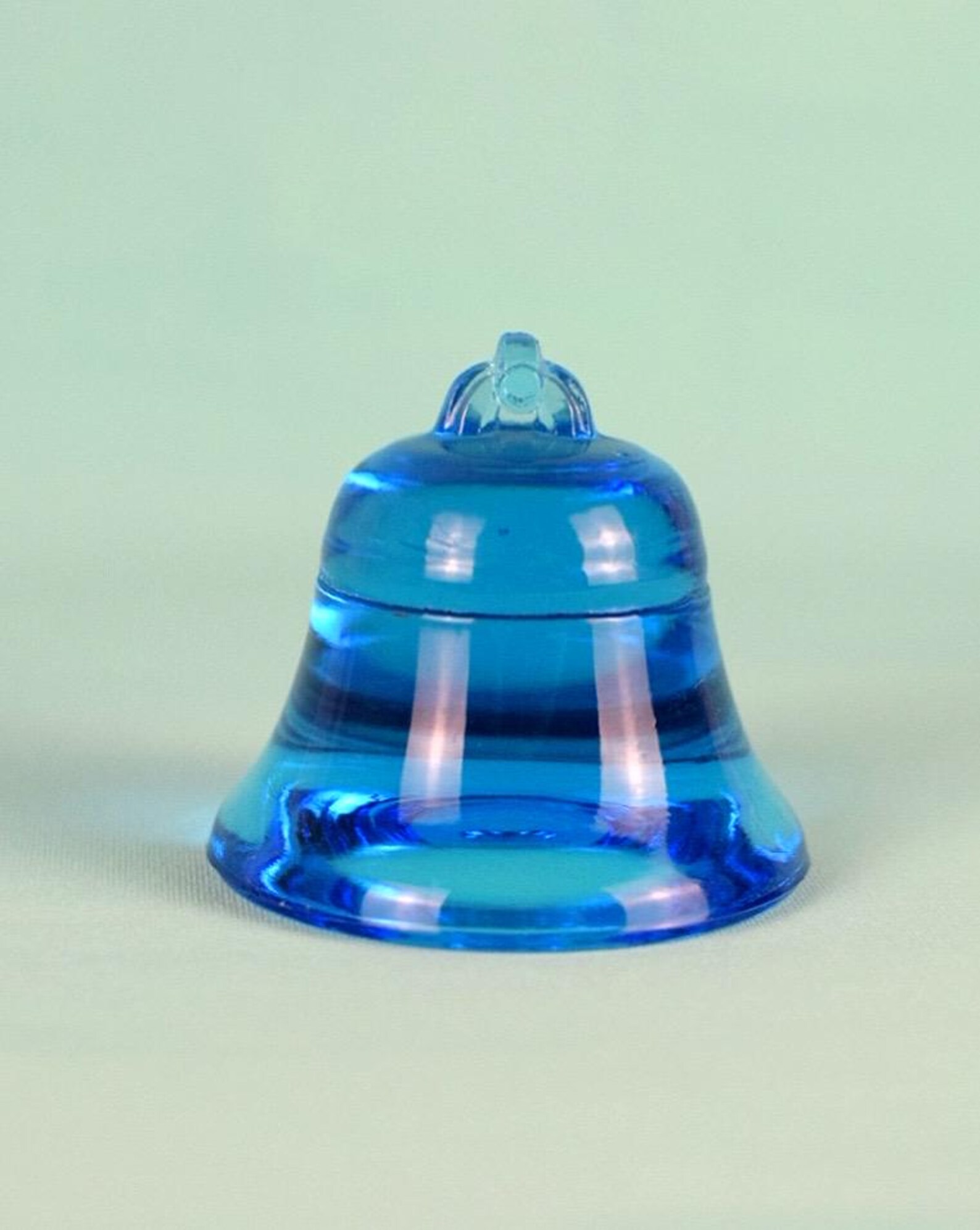 Vintage Blue Glass Bell Paperweight | Mid-century Decor - Etsy