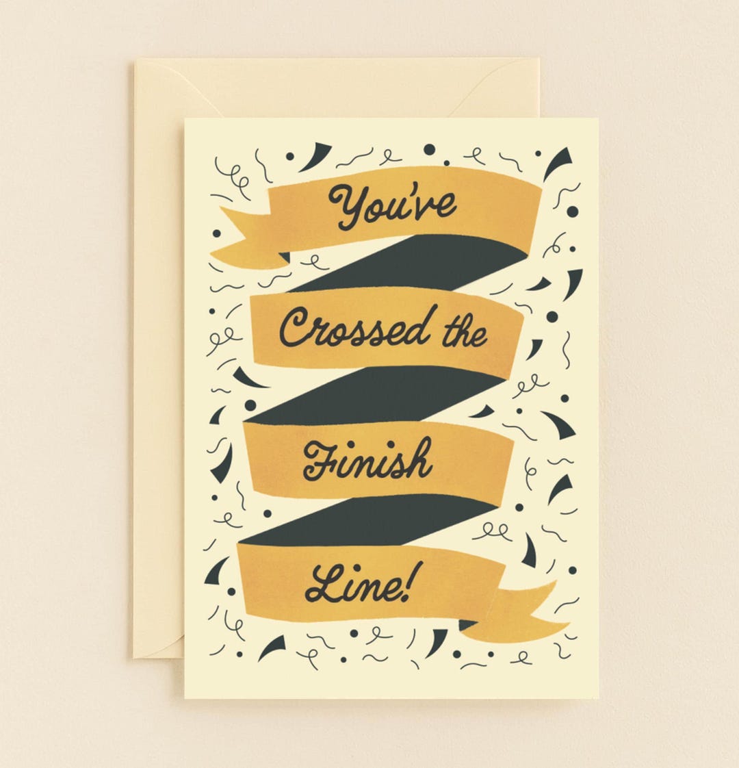 Graduation Finish Line Achievement Card - Etsy
