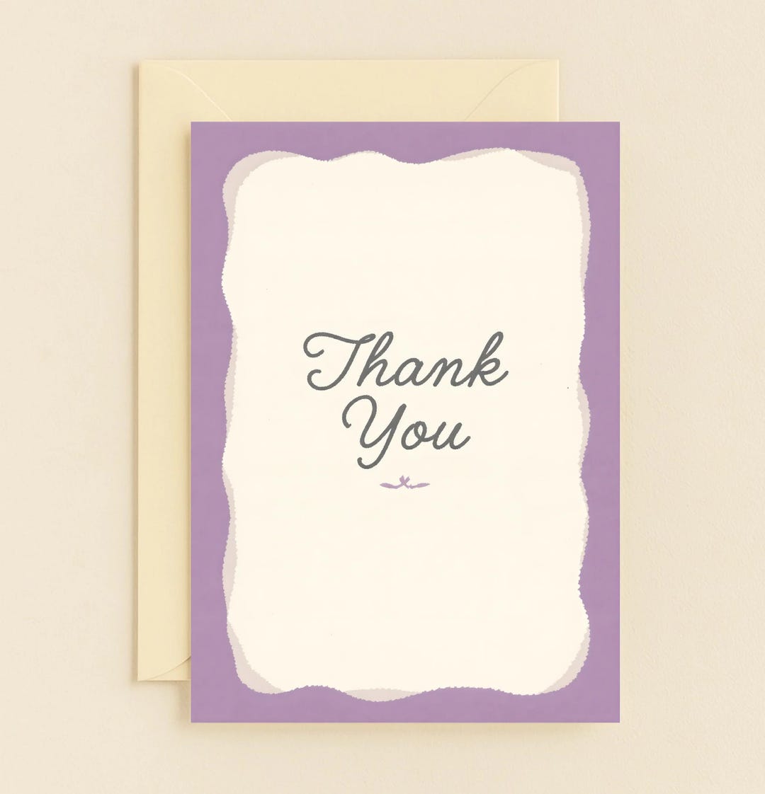 Classic Thank You Elegant Design Card - Etsy