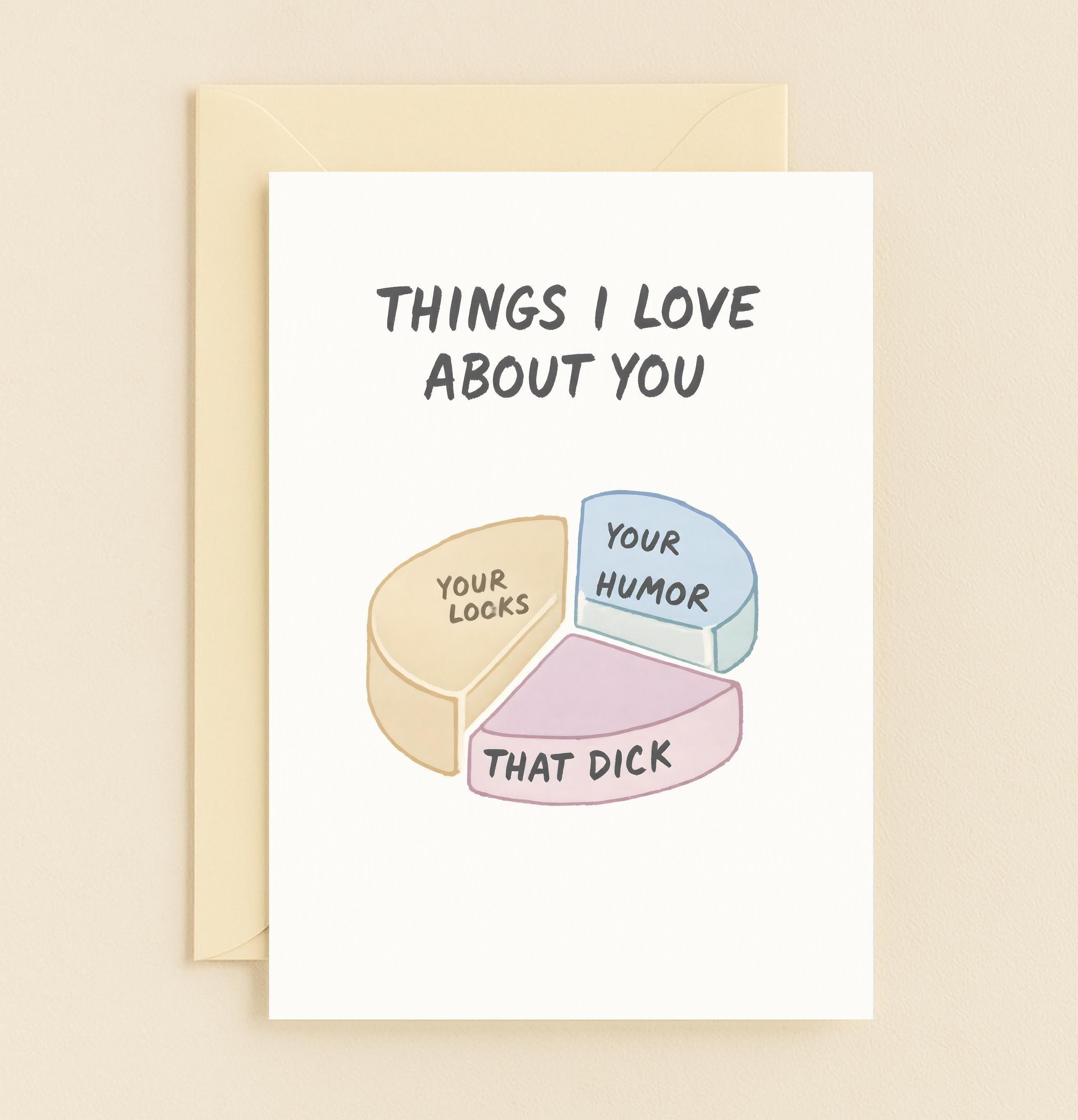 Humor Love Pie Chart Card - Etsy