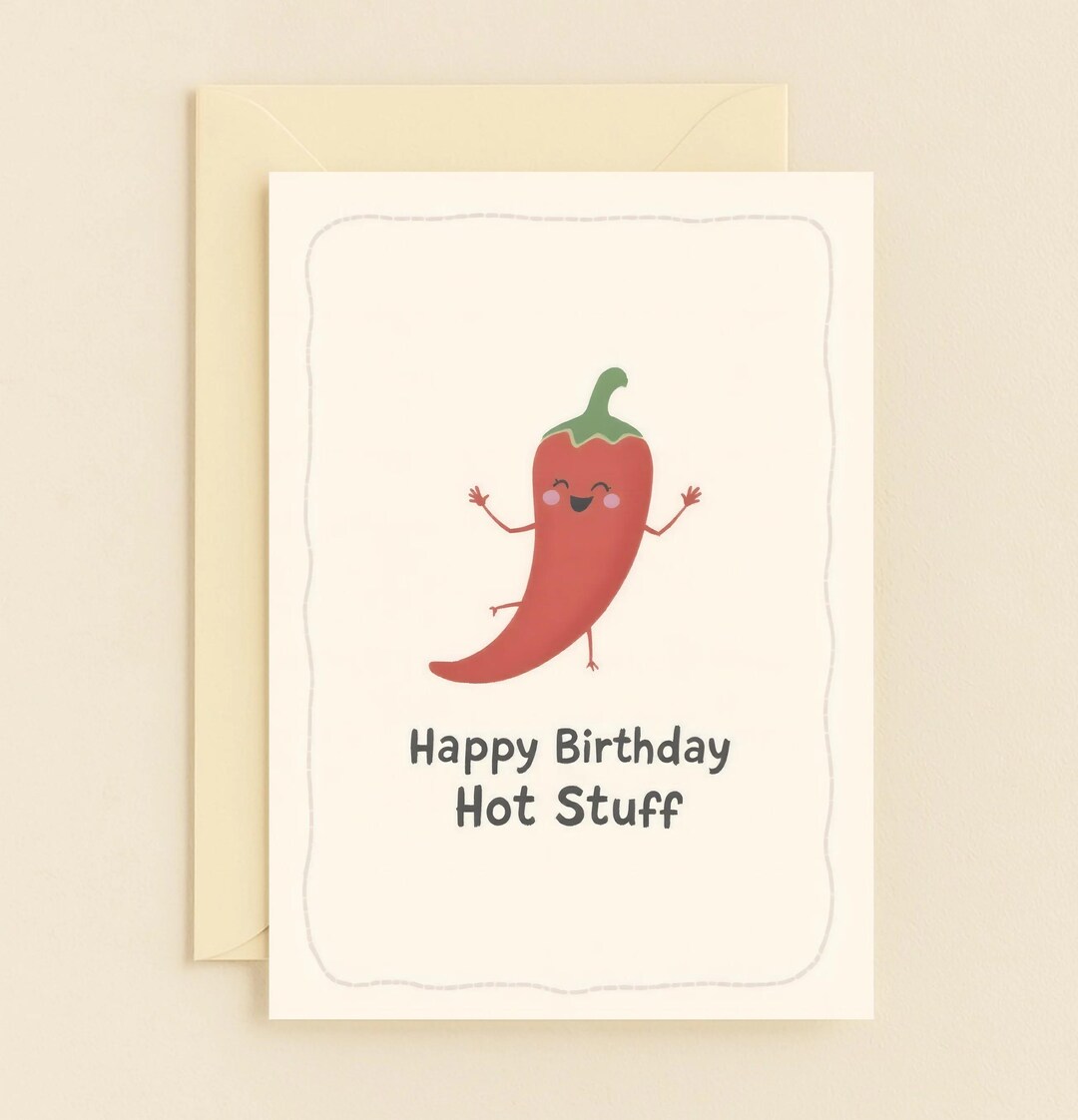 Hot Stuff Chili Birthday Card - Etsy