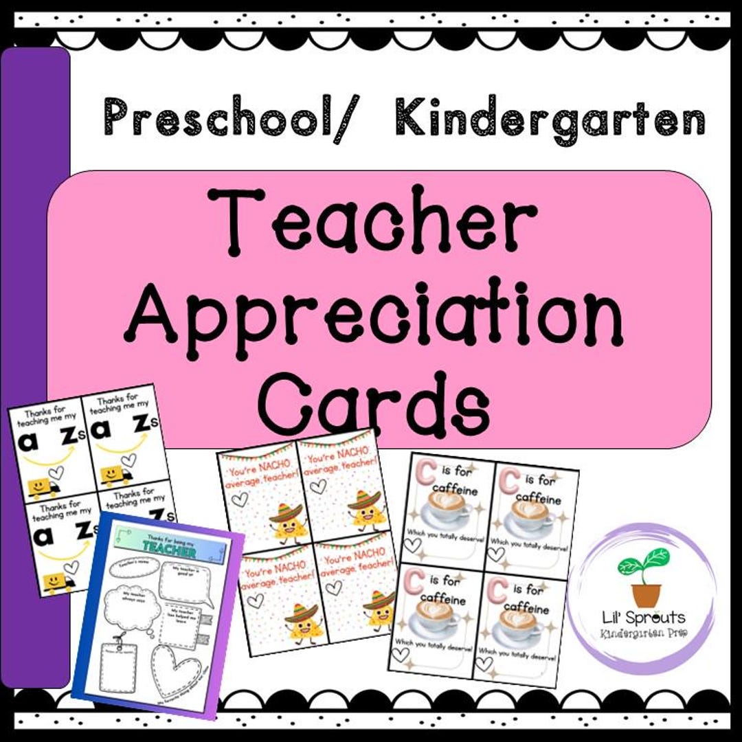 Teacher Appreciation Printable Cards - Etsy