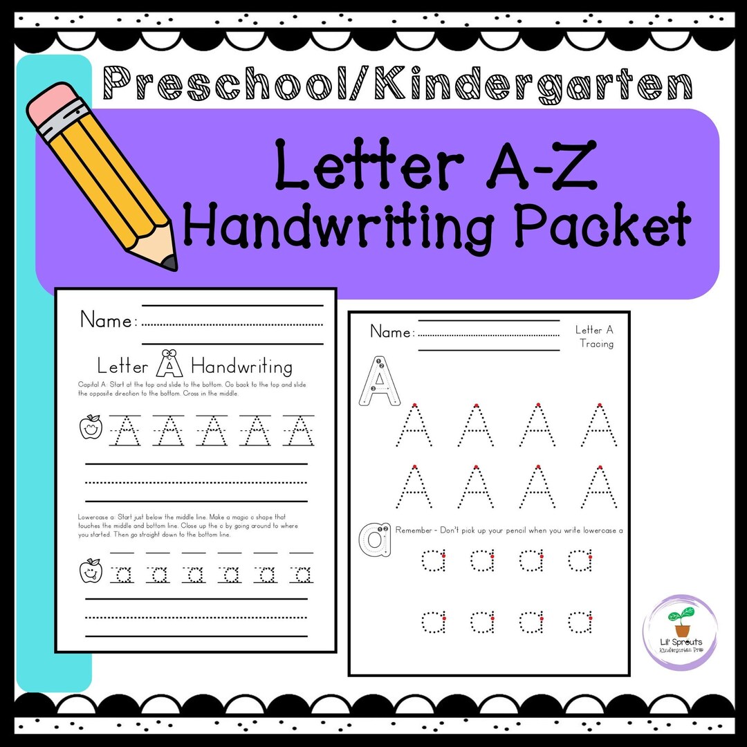 Letter of the Week Letter Handwriting Practice Packet for Preschool ...