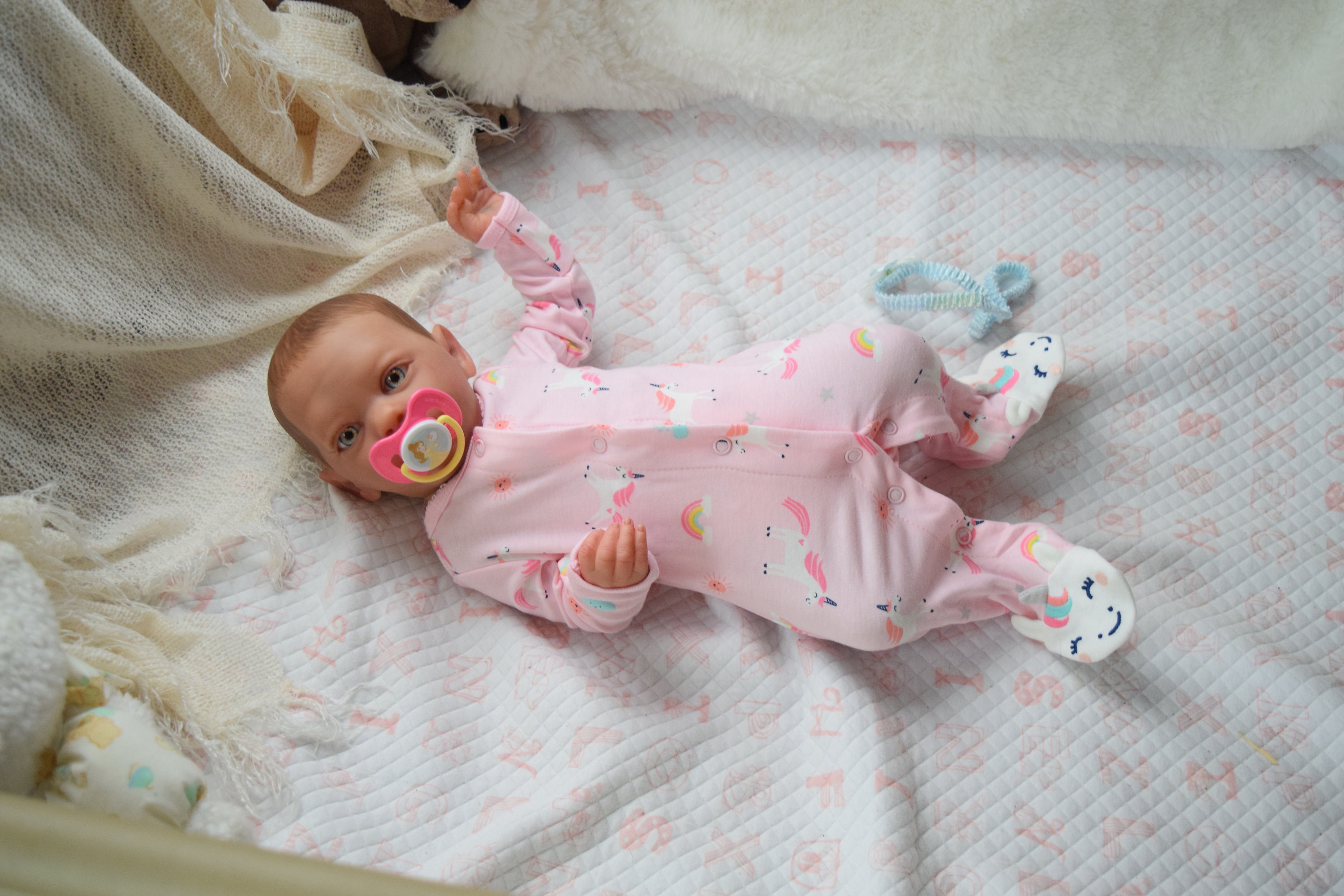 Awake Elizabeth reborn baby girl life like doll magnetic | Etsy