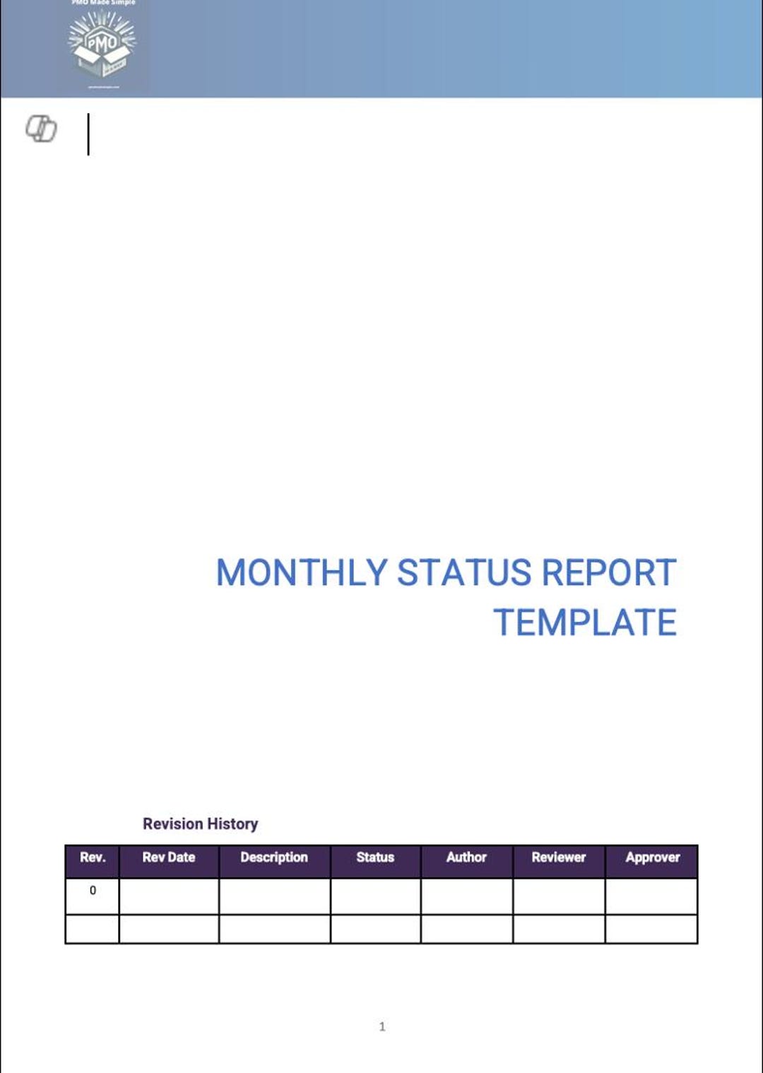 Long Form Project Status Report - Word Template - 13 Pages - Etsy