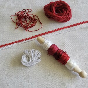 Slow Stitch Red and White Embroidery Kit, Redwork Journaling ...