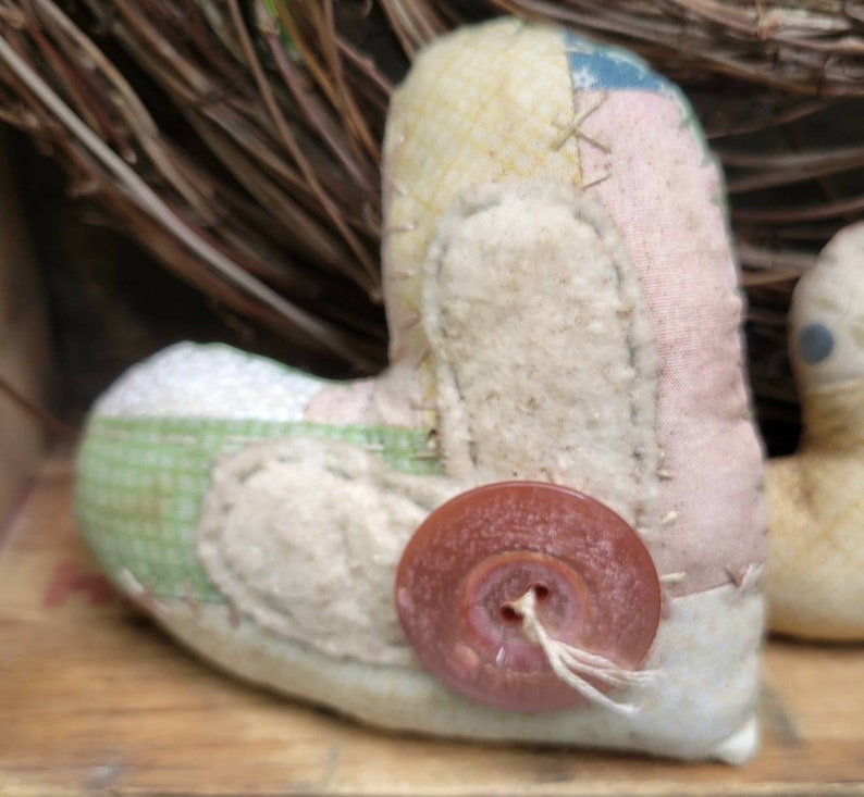 Prim Patchwork Heart Quilted Farmhouse Bowl Fillers - Etsy