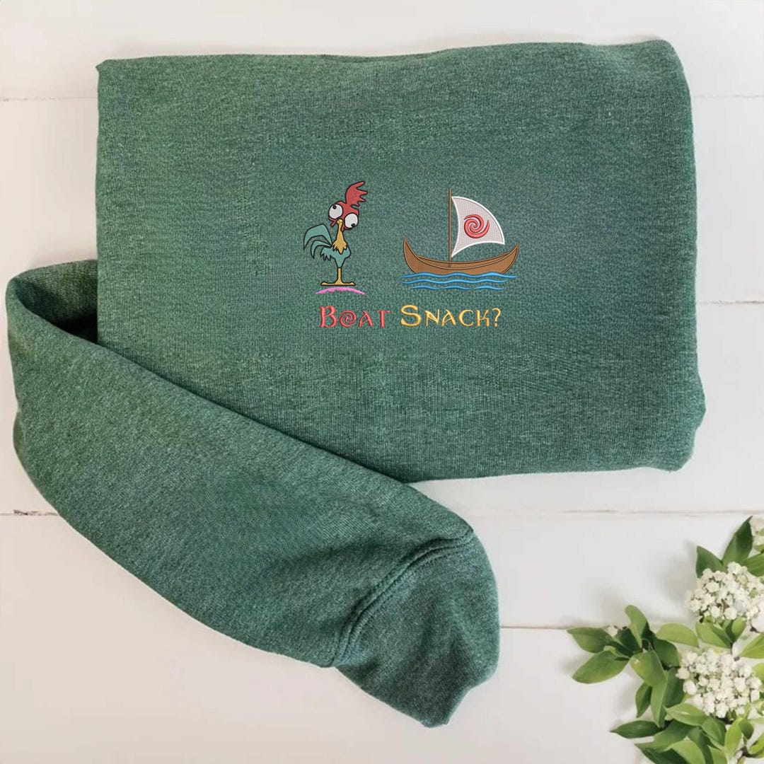 Funny Rooster With 'boat Snack?' Embroidery Design – Digital File for ...