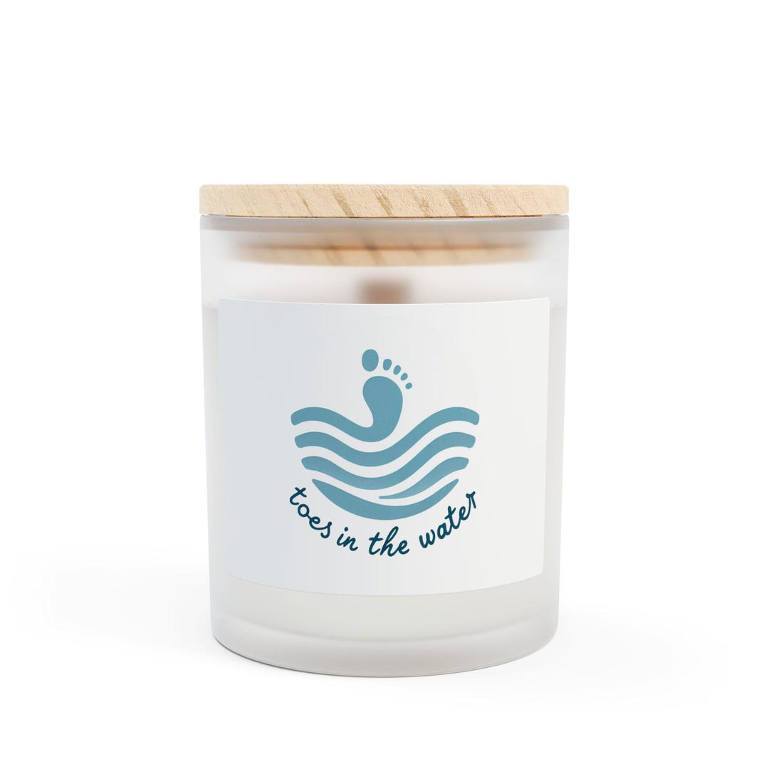 Ocean Breeze Frosted Glass Candle - Toes in the Water, Relaxing Spa ...