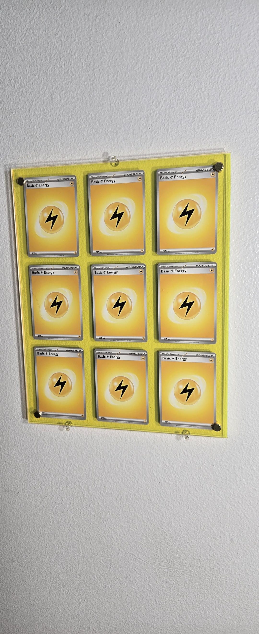 Upcycled Pokemon Card Yellow Flourescent Wall Decor Art - Etsy