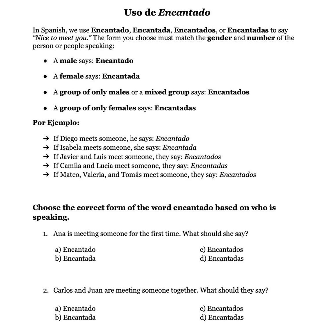 Using Forms Encantado Worksheet With Answers - Etsy