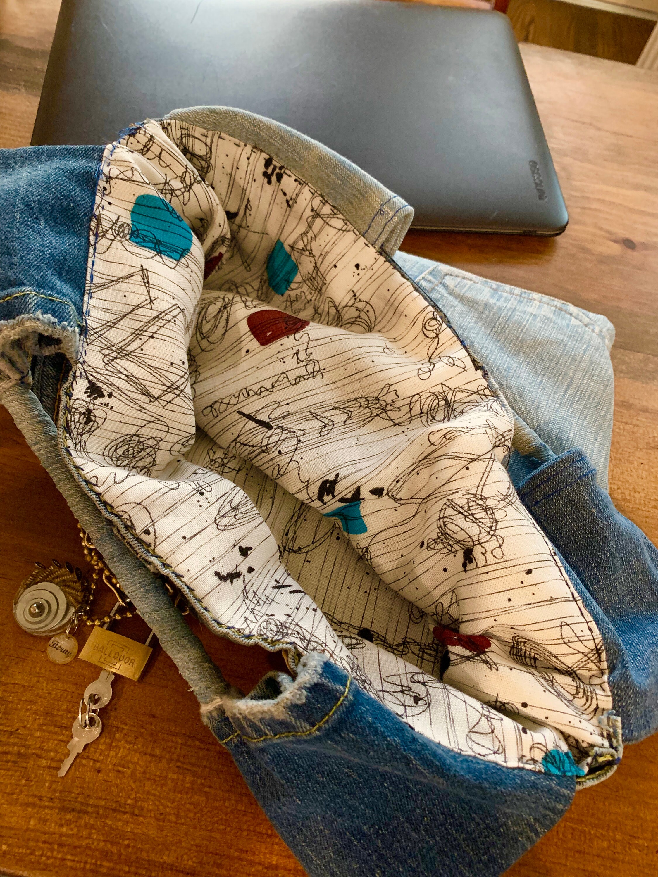 Computer Bag/case Repurposed Denim Steampunk Jeans - Etsy