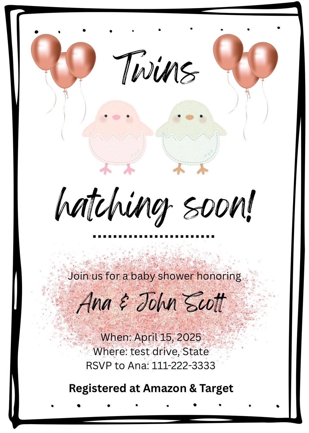 Twins Hatching Soon Baby Shower Invitation - Etsy