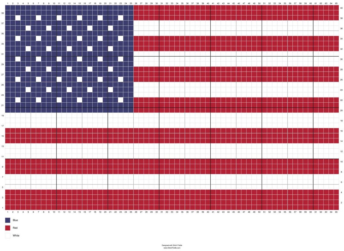 US Flag Tapestry Pattern, Crochet Pattern. - Etsy