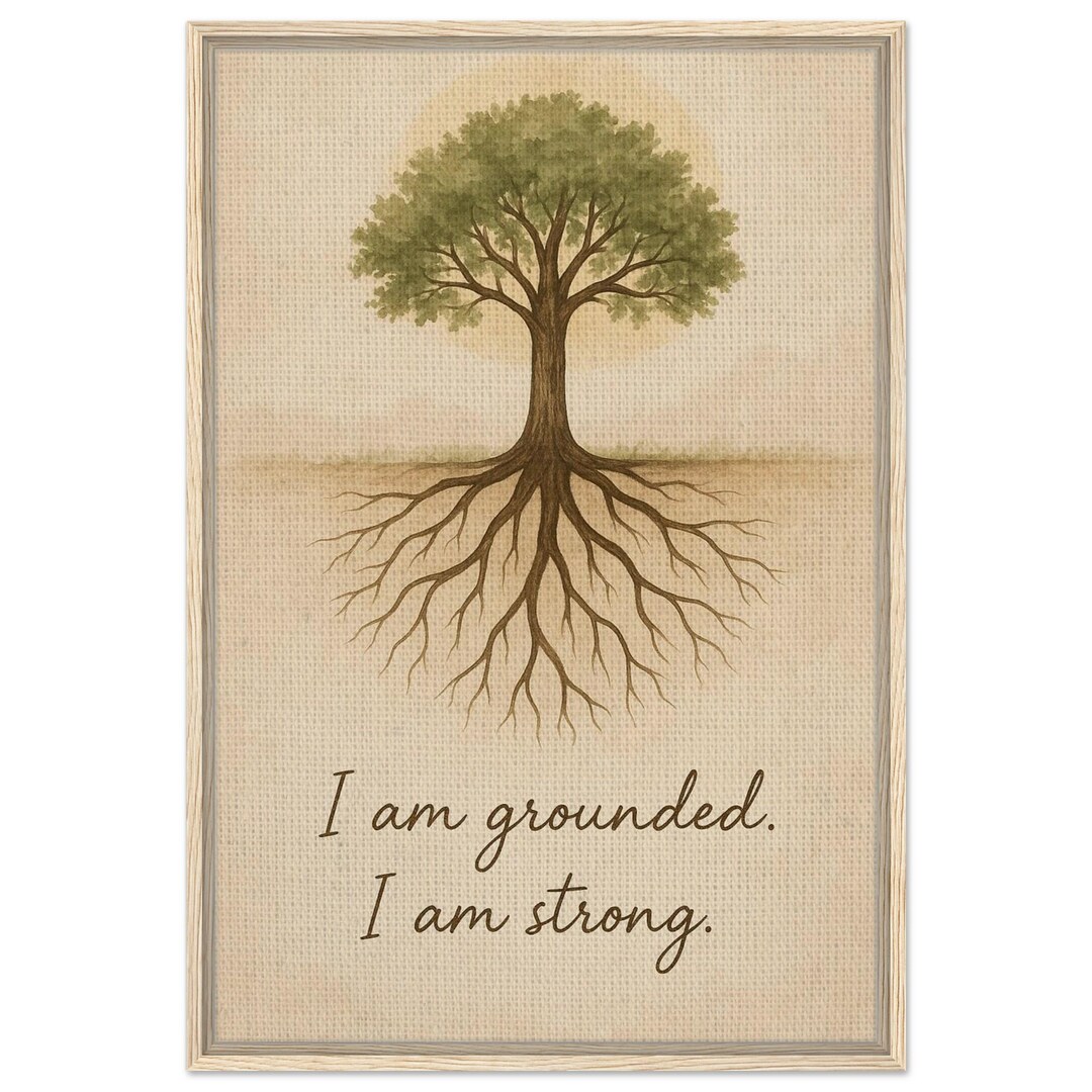 Rooted in Strength - Tree of Life Affirmation Canvas | Healing Growth ...