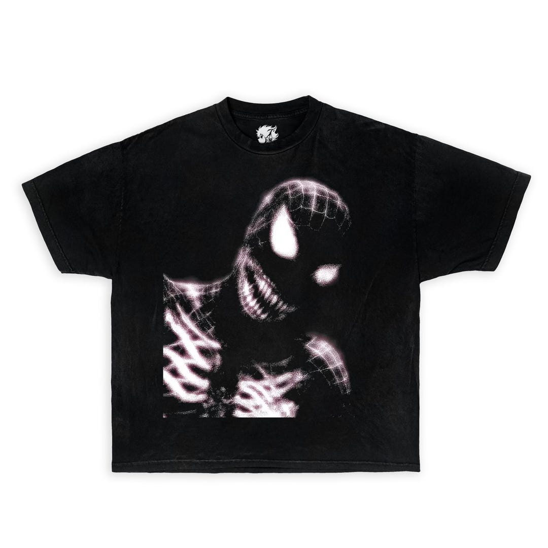 Evil Spider Guy Graphic Boxy Oversized T-shirt, Y2K Shirts, Opium Shirt ...