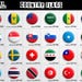 Country Flags 1 Inch (25mm) Pin Back Buttons - Etsy