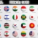 Country Flags 1 Inch (25mm) Pin Back Buttons - Etsy