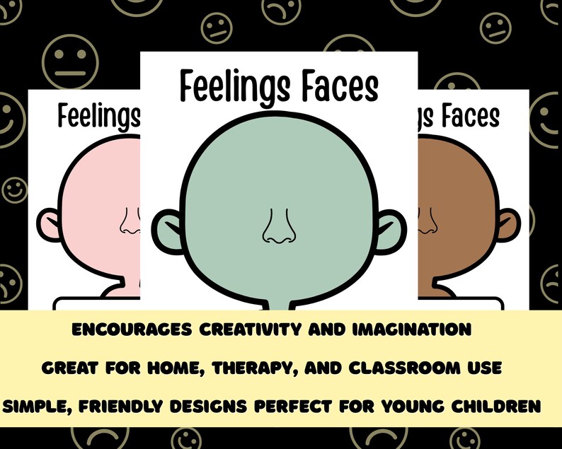 Feelings Faces Printable Kit | Build-a-face Emotions Activity for Kids ...