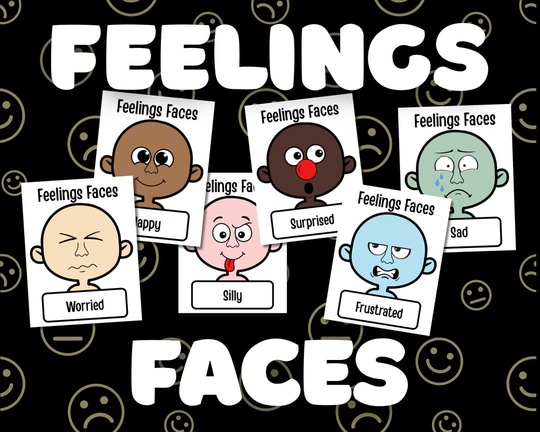 Feelings Faces Printable Kit | Build-a-face Emotions Activity for Kids ...
